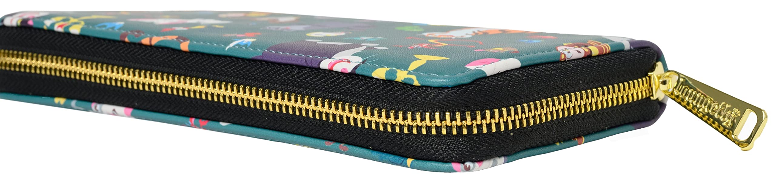 Loungefly Disney Wallet Princess Sidekicks Print Zip Faux Leather Clutch