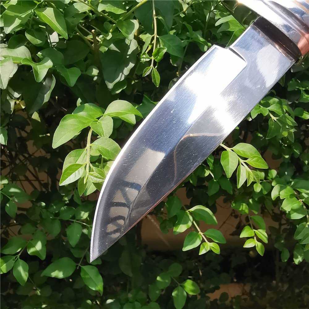 Fixed Blade Knife with Sheath, Handle with special pattern, Standar Blade Hunting Knife for Camping Hiking Survival