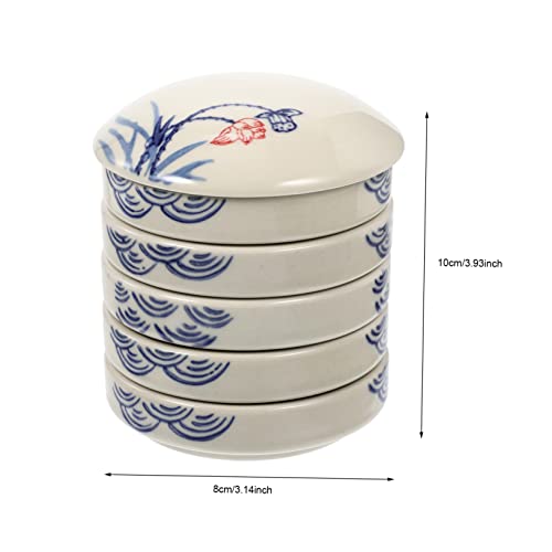 VILLCASE 3 Sets Trays Porcelain Container A Stack-able Students Water Fish White Color Paint -Layer Droplet Holding Artist Mixing Palettes Tray Dish Acrylic Coloring Oil