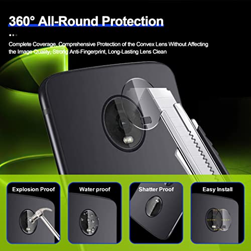 Ogrish [2+2 Pack] Tempered Glass Screen Protector for Motorola Moto Z4 with Camera Lens Protector - Anti-Fingerprint, Anti-Scratch, HD Clarity