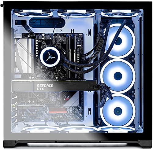 Skytech Gaming Prism II Gaming Computer PC Desktop - AMD Ryzen 7 5800X 8-Core 3.8GHz, RTX 3080 Ti 12G GDDR6X, 1TB NVMe Gen4 SSD, 16GB DDR4 3200, RGB Fans, 360mm AIO, AC WiFi, Windows 11 Home 64-bit