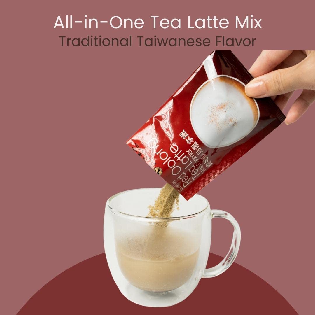 King Ping Best Tea - Tea Latte Milk Kit, 5 Individual Milk Tea Powder Packets, 100 Percent Natural Ingredients (5 Servings)