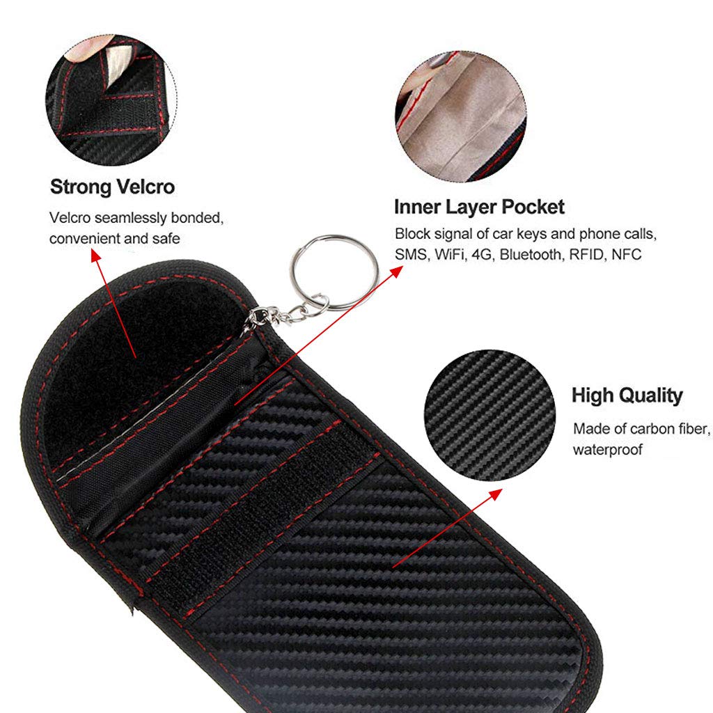 Faraday Bag for Key Fob Convenient Car Signal Blocking Anti Theft Pouch Anti-Hacking for Case Blocker Faraday Prote Gift for Friendship Day