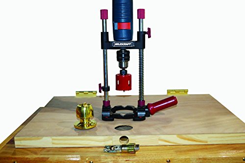 Milescraft 1368 DrillMate Portable Drill Guide - NO CHUCK. Must have 43mm Diameter Collar International Style Drills. Multi-Angle Drilling with Control Spring. NOT FOR MOST DRILLS|Black