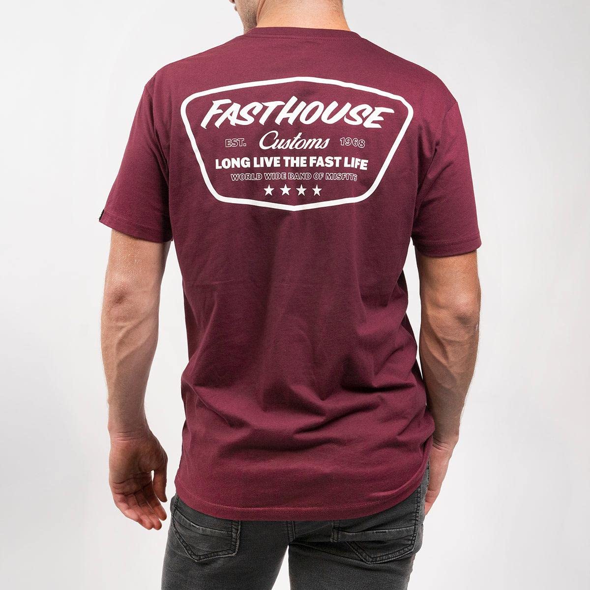 FASTHOUSE Crest Tee (Maroon, X-Large)