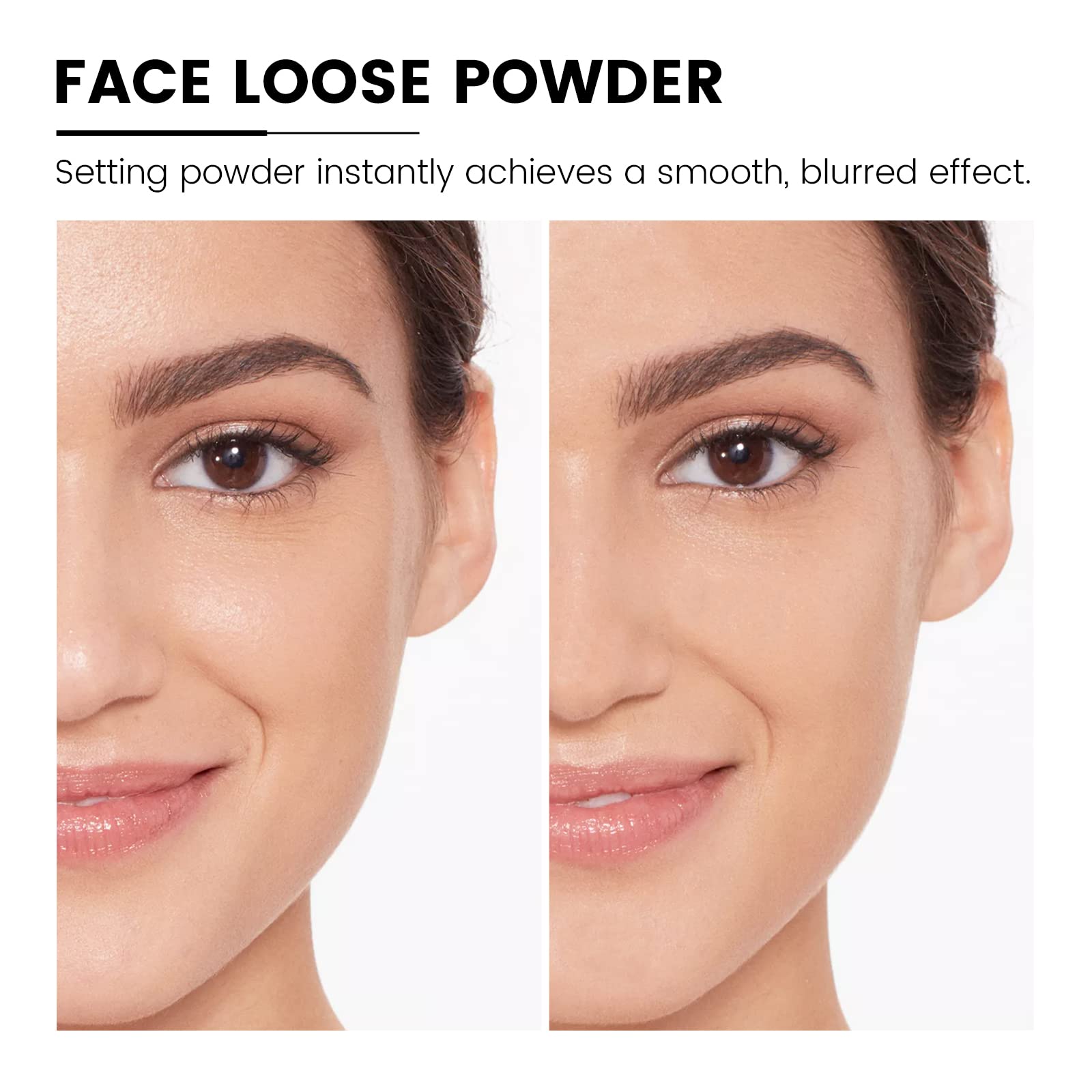 FREEORR Pink Setting Loose Face Powder, Oil Control Minimize Pore, Loose Baking Face Setting Powder Makeup, Soft Focus Make Up Setting Powder, Matte Flawless Finish,8g (02 Pink Complexion)