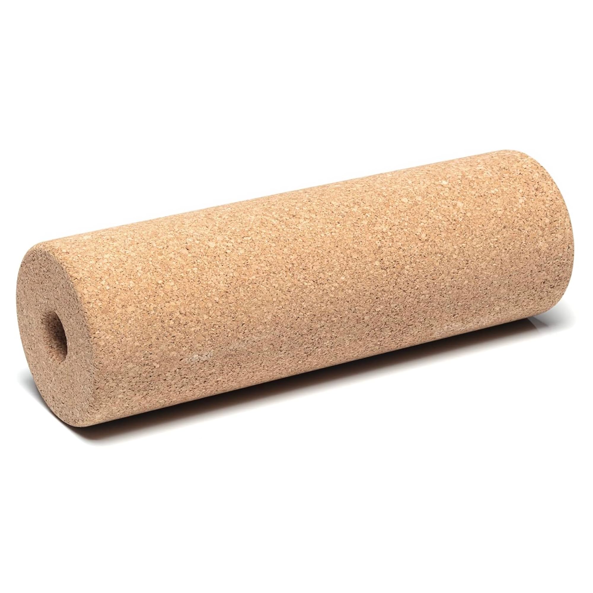 Go4Cork Smooth Cork Yoga Roller and Massage Roller for Massage, Stretching, Tension Relief & More | Non-Slip, Durable, Hypoallergenic & Sustainable Yoga Roller, 18" x 6", (Natural Cork)