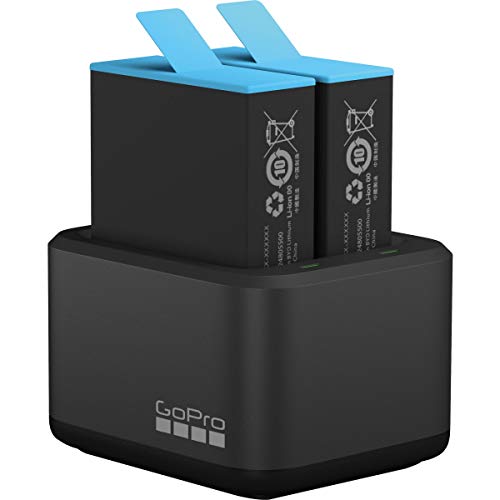 GoPro HERO9 Black Action Camera with GoPro Dual Battery Charger + Battery for HERO9 Black & 128GB Micro-SD Card