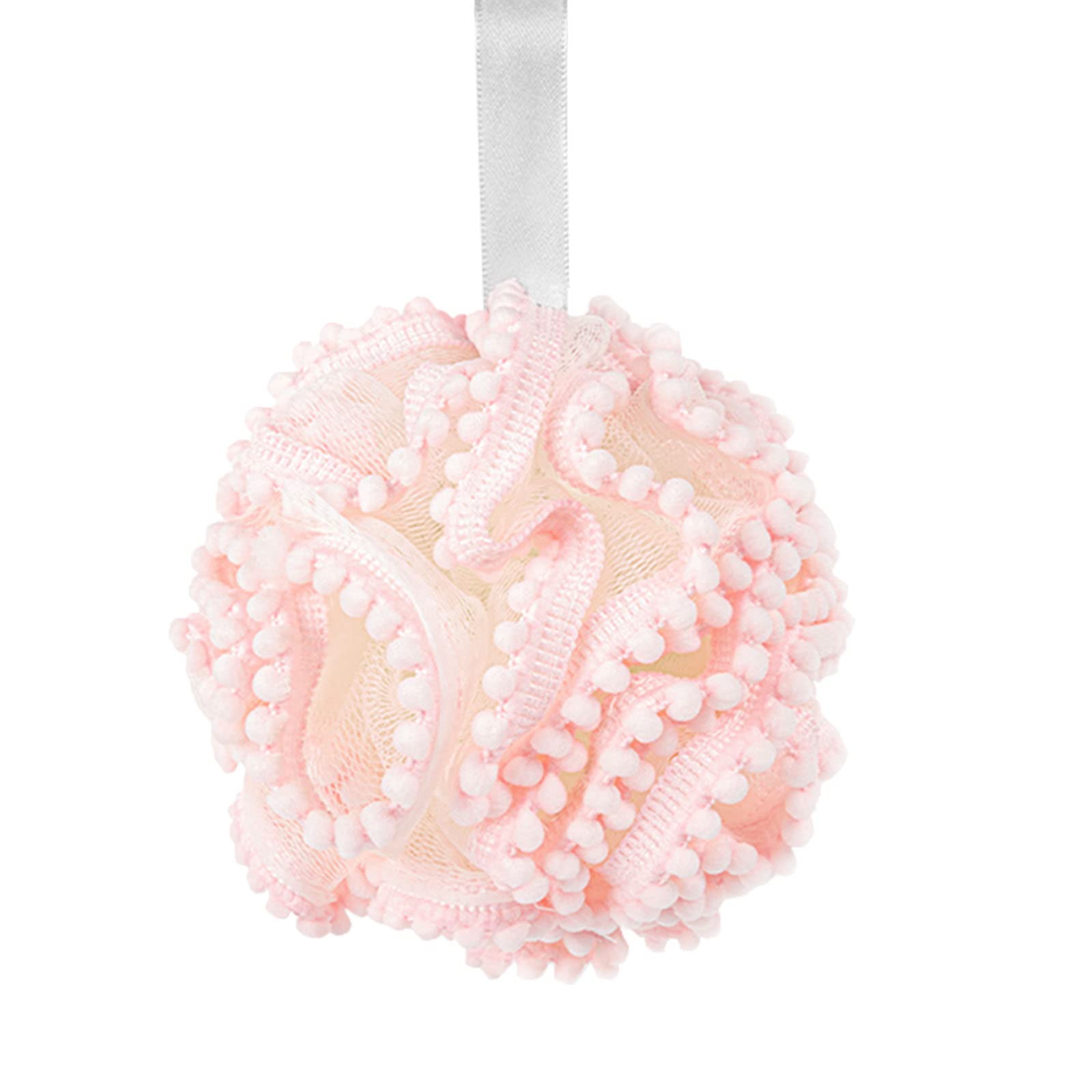 npkgvia Pearl Bath Ball Extra Large Mesh Soft Scrubber for Men and Women Exfoliate with Big Gentle Cleanse in Beauty Bathing Accessories Body Scrubbers for Use in Shower (B, One Size)