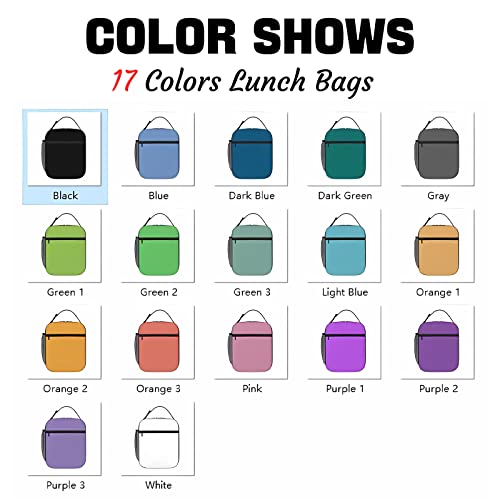 Jdowkoa Custom Lunch Bag with Name, Personalized Reusable Insulated Lunch Box with Name for Girls Boys Women Men, Customized Name Lunch Tote Bags for Picnic Travel School Work