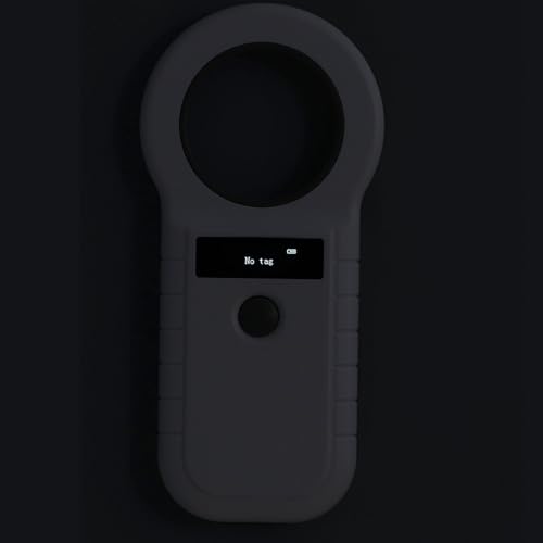 Pet Chip Scanner, Microchip Cat Feeder Microchip Scanner with Dual Frequency Chip Portable Pet Tag Reader, Rechargeable Animal Tag Scanner, Pet Microchip Tag Reader for Pet