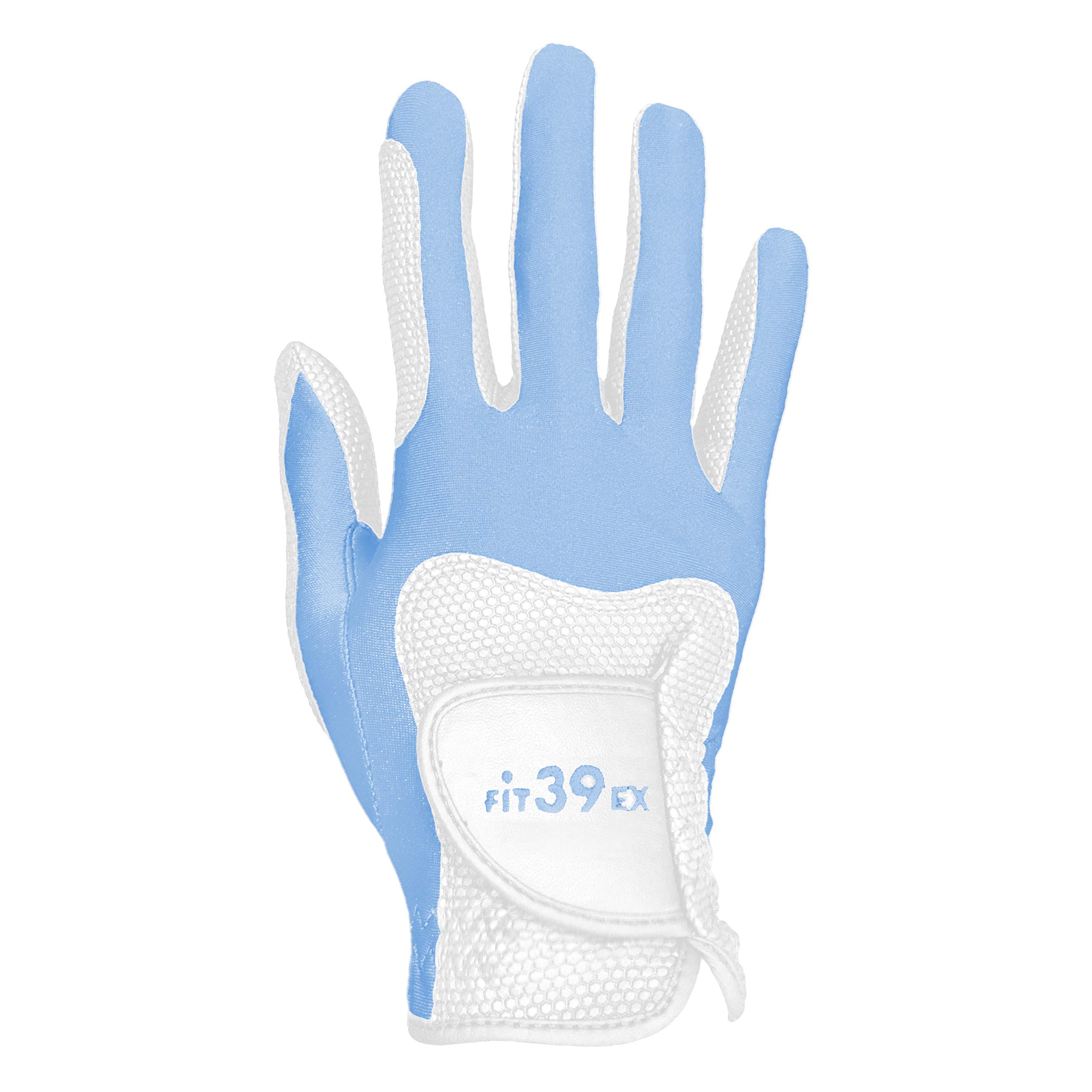 FiT39 Right Hand Golf Gloves (Light Blue/White, SS)
