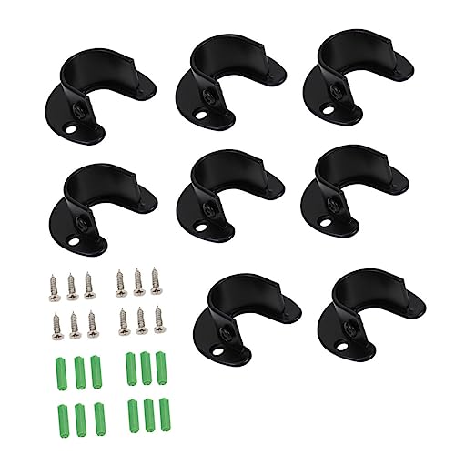 Zerodeko 16 Pcs Shower Rod Holder Shower Curtain Holders Curtain Rods Holders Closet Rod Holder Shower Rod Holders Rod End Supports Closet Rod End Supports Cloth Rod Holder Rod Socket Base
