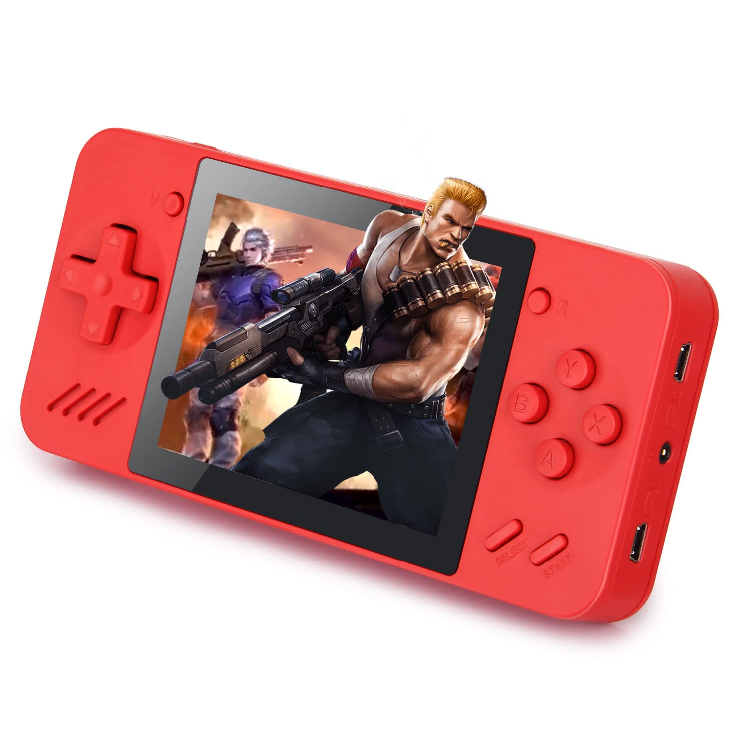 Handheld Game Console - 3.5 ’’ HD Screen Portable Retro Handheld Video Games with 600 Classical FC Games 5000mAh Rechargeable Battery Support for Connecting TV Best Gift for Kids(Red)