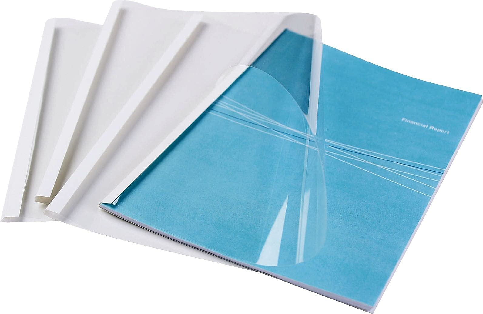 Fellowes Thermal Binding System PVC Cover, 8.5 Inch x 11 Inch, Holds 30 pages, Clear, 10 per Pack (52220)