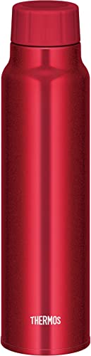 Thermos FJK-750 R Water Bottle, Insulated Carbonated Drink Bottle, 25.4 fl oz (750 ml), Red, For Cold Insulation Only