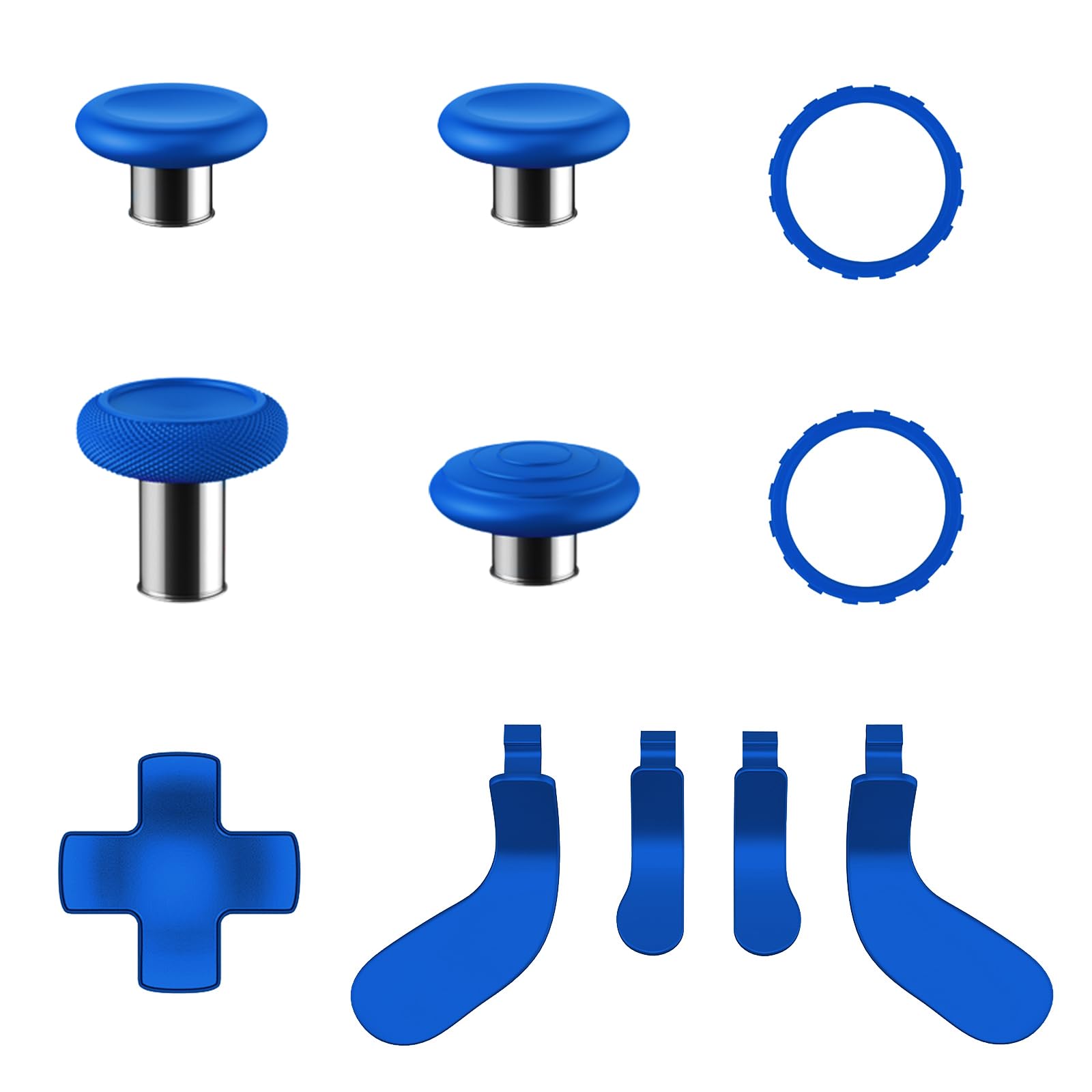 Elite Series 2 Controller Accessories,Metal Thumbsticks for Xbox Elite Wireless Controller Series 2,Accessories Replacement Include 4 Swap Joysticks, 4 Paddles, 1 D-Pads,2 accent rings (Core Blue)