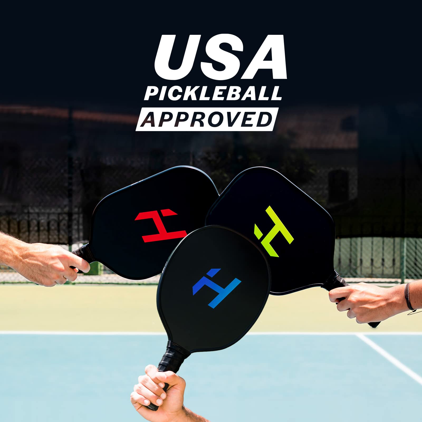 HUFF Classic Pickleball Paddle – All-Round, Neutral Paddle – Perfect First Paddle for Beginners – Graphite Carbon Fiber Surface – USAPA Approved – Red