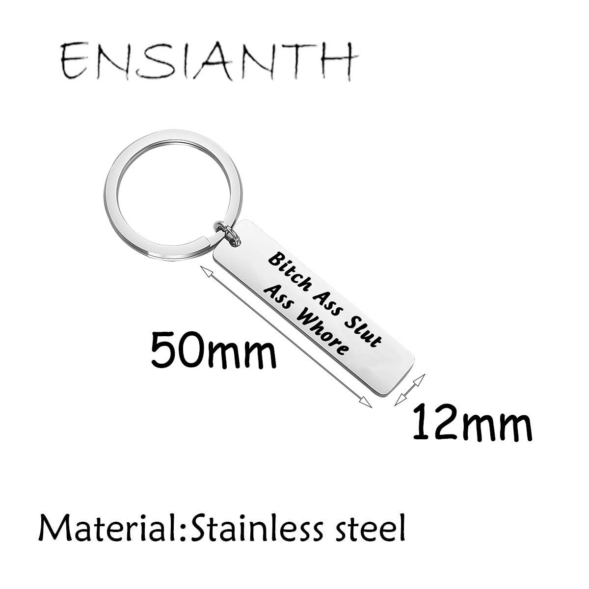 ENSIANTH 90DF Inspired Reality TV Show Gift Bitch Ass Slut Ass Whore Chantel Quote(Bitch Ass Keychain)