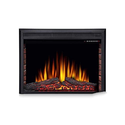 GADEN Electric Fireplace Insert Recessed Electric Stove Heater Touch Screen Remote Control with Timer Colorful Flam