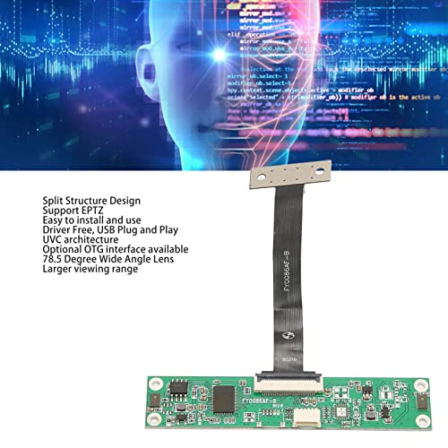 KUIDAMOS Autofocus Camera Module, USB Camera Board 78.5 Degree Lens Plug and Play 11MP UVC Architecture with Flat Cable for Face Recognition