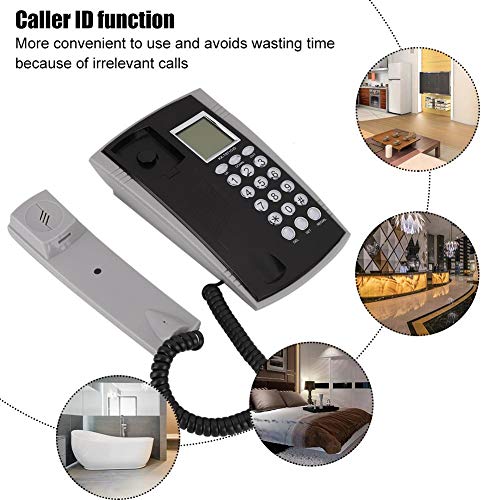 Landline Phone, Small Business Corded Telephone with Caller ID Display, Retro Desktop Cord Telephone for Home, Office, Hotel