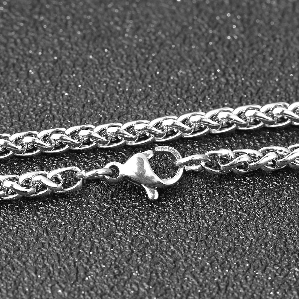 FIZIZDH Stainless Steel Freemason Masonic Pendant Necklace, Unisex, 24 inch Keel Link Chain