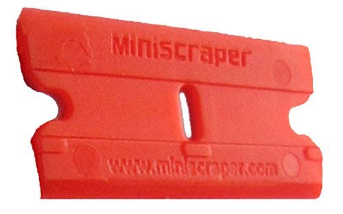 MINISCRAPER 10 Plastic Double Edged Razor Blades and EZ X Razor Scraper Pat. Pending
