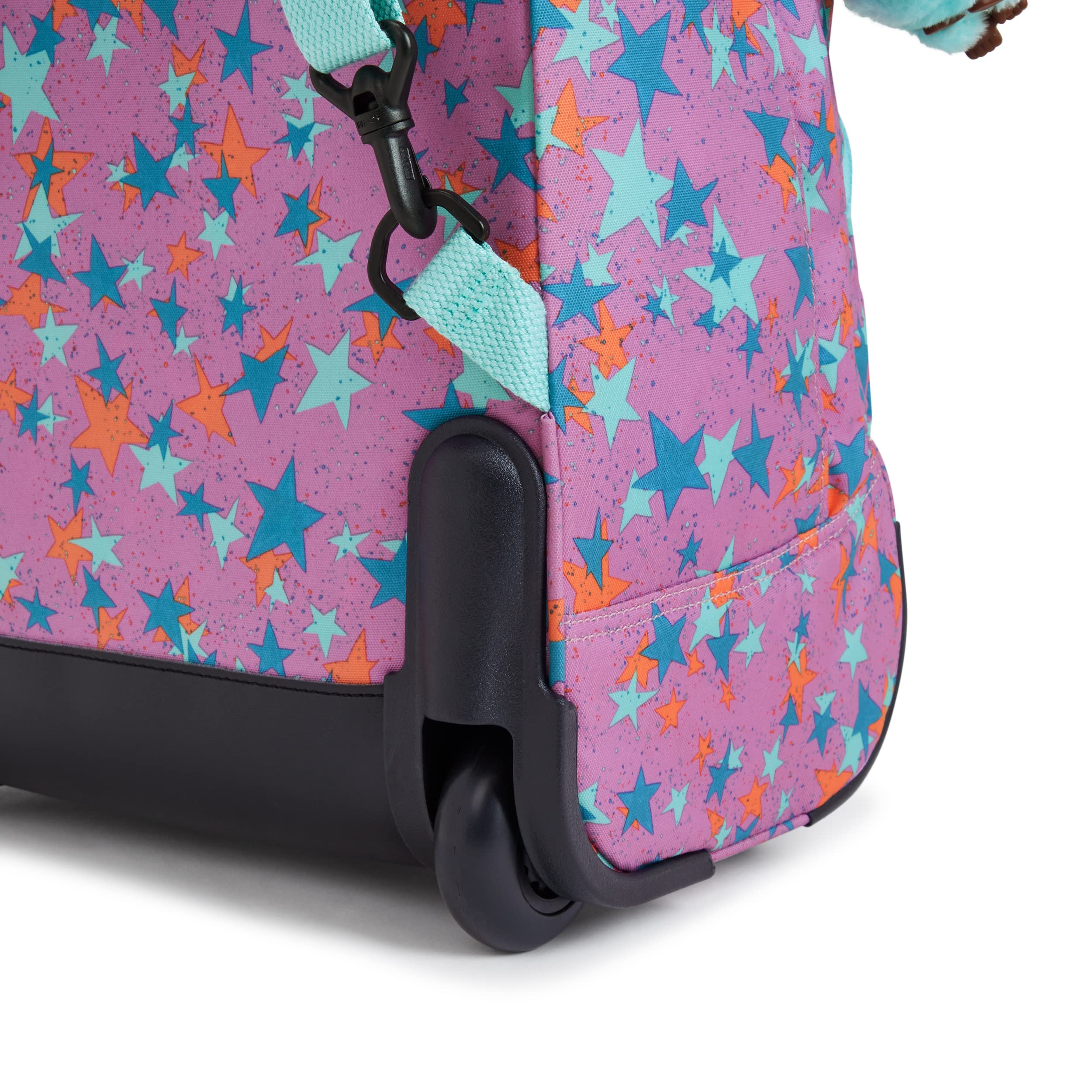 Kipling Women's Sanaa Large Rolling Backpack, Adjustable Padded Straps, Slide-Up Handle, Crinkle Nylon Backpack