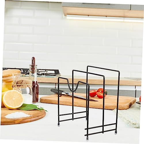 TIDTALEO Chopping Board Rack Kitchen Organizer for Pan Pot Lid Stand Baking Organizer Storage Pot Holders for Kitchen Cutting Board Storage Pan Lid Holder Carbon Steel Storage Box Pot Cover