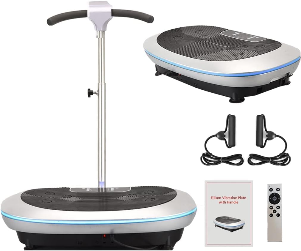 EILISON Handle Vibration Disc, Vibration Platform Machine Waist Horizontal Handle, Powerful Arm Fitness and Recovery Vibration Platform, Full Body Vibration Machine Maximum Weight -350