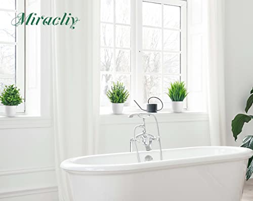 Miracliy 4 Packs Fake Plants Small Artificial Faux Plants Indoor for Home Office Farmhouse Bathroom Decor
