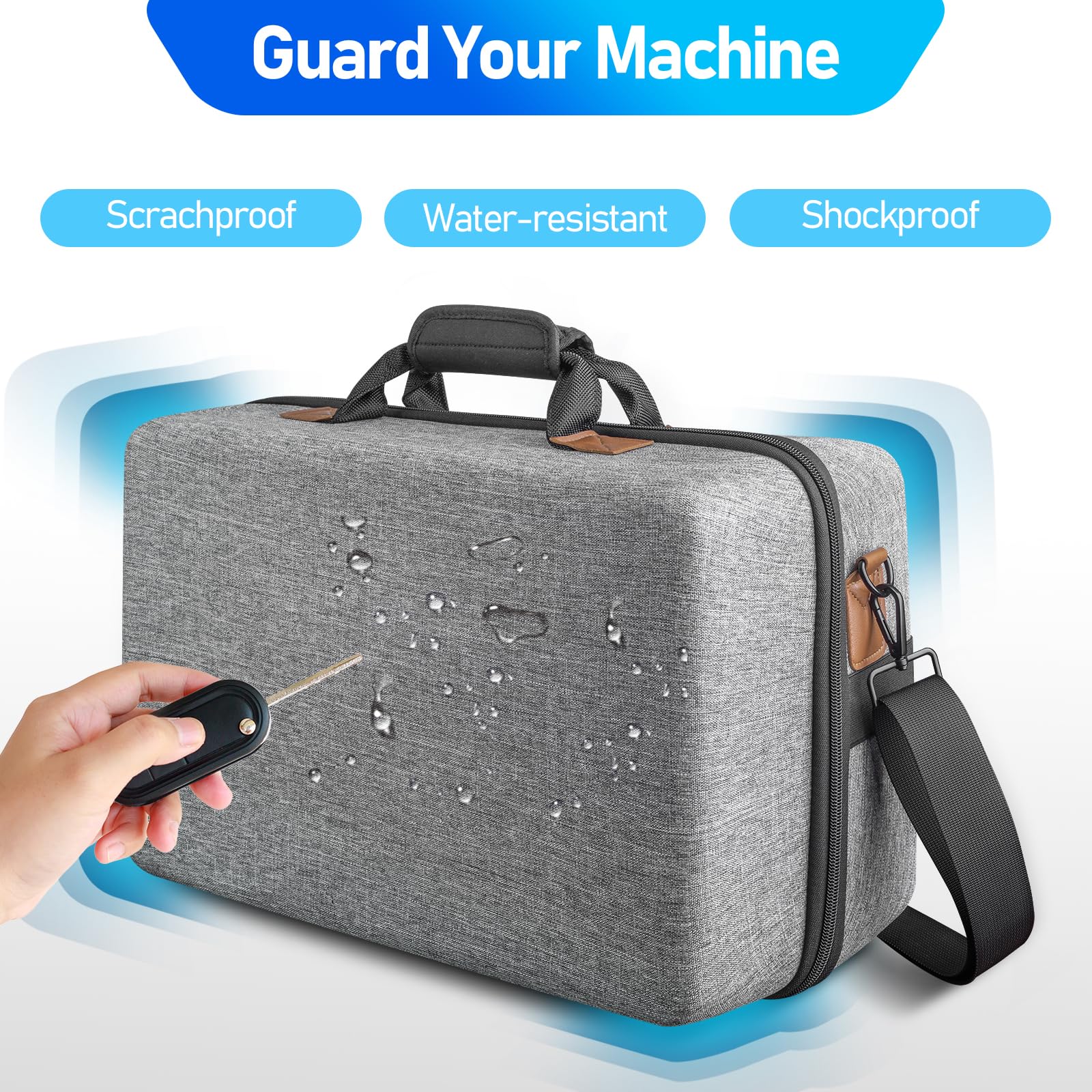 ELLESTAZ Hard Shell Carrying Case for PS5, Protective Travel Carry Case Fits Playstation 5 Console Controller, Carrying Case Travel Bag Storage for PS5 Disk Digital Edition, Headset, Games,Accessories