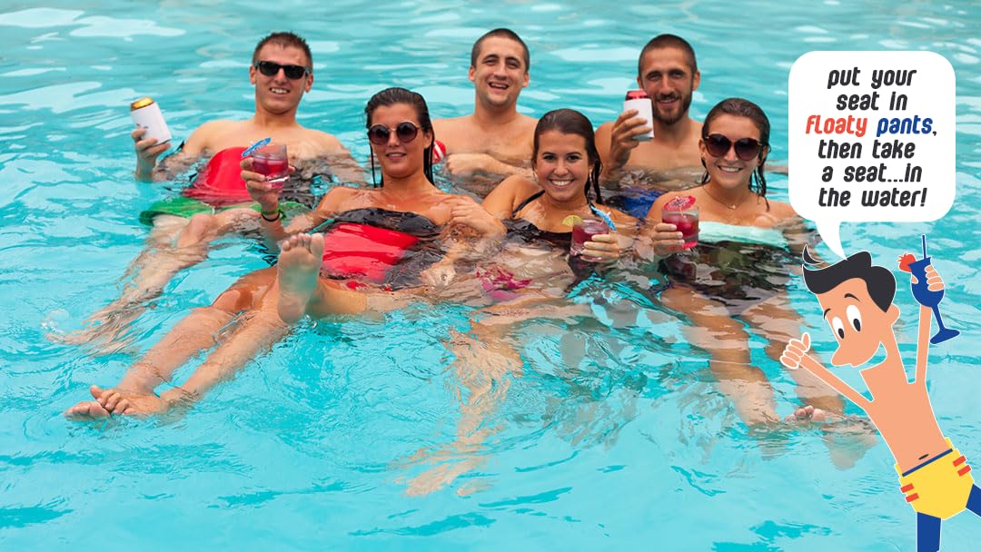 Floaty Pants Hands-Free Party Floatation Device (Polka Dot Bikini, Medium)