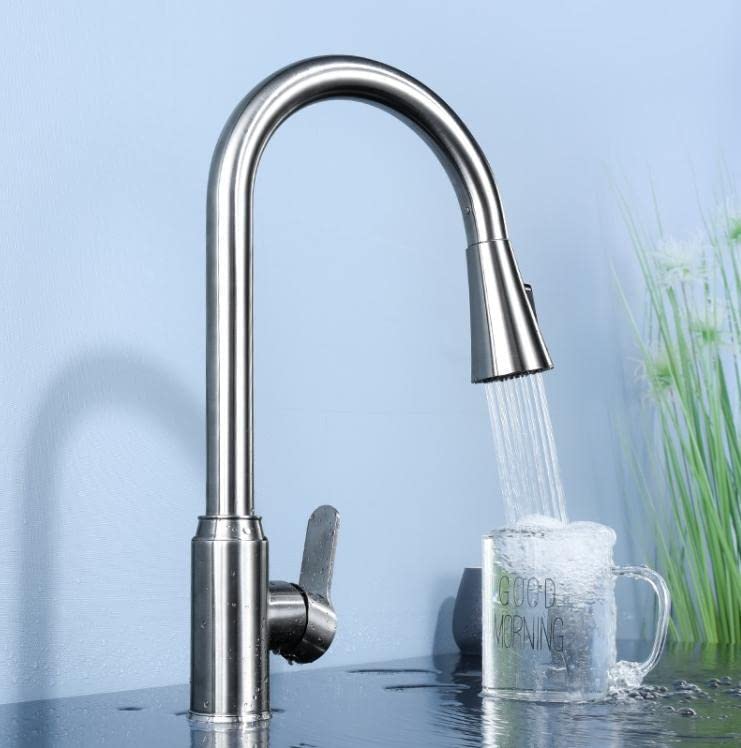 Kitchen Faucet Head Replacement Simple Kitchen Sink Faucet Parts Kitchen Faucet Head G 1/2 Pull Down Faucet Spray Head Movable Kitchen Tap Head Faucet Sprayer Water(Chrome)