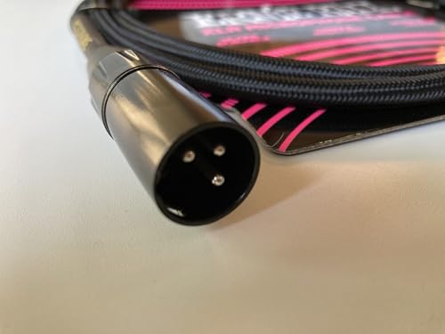 Ernie Ball Braided XLR Mircrophone Cable, 15ft, Black (P06391)