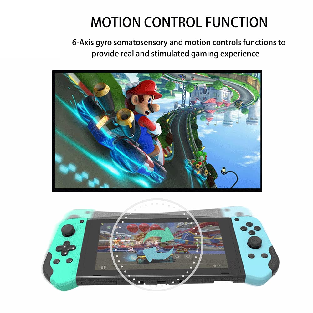 EJGAME Wireless Joy Pad Controller Replacement Compatible with Switch,Left and Right Remote Controllers Compatible with Switch (Green and Blue)