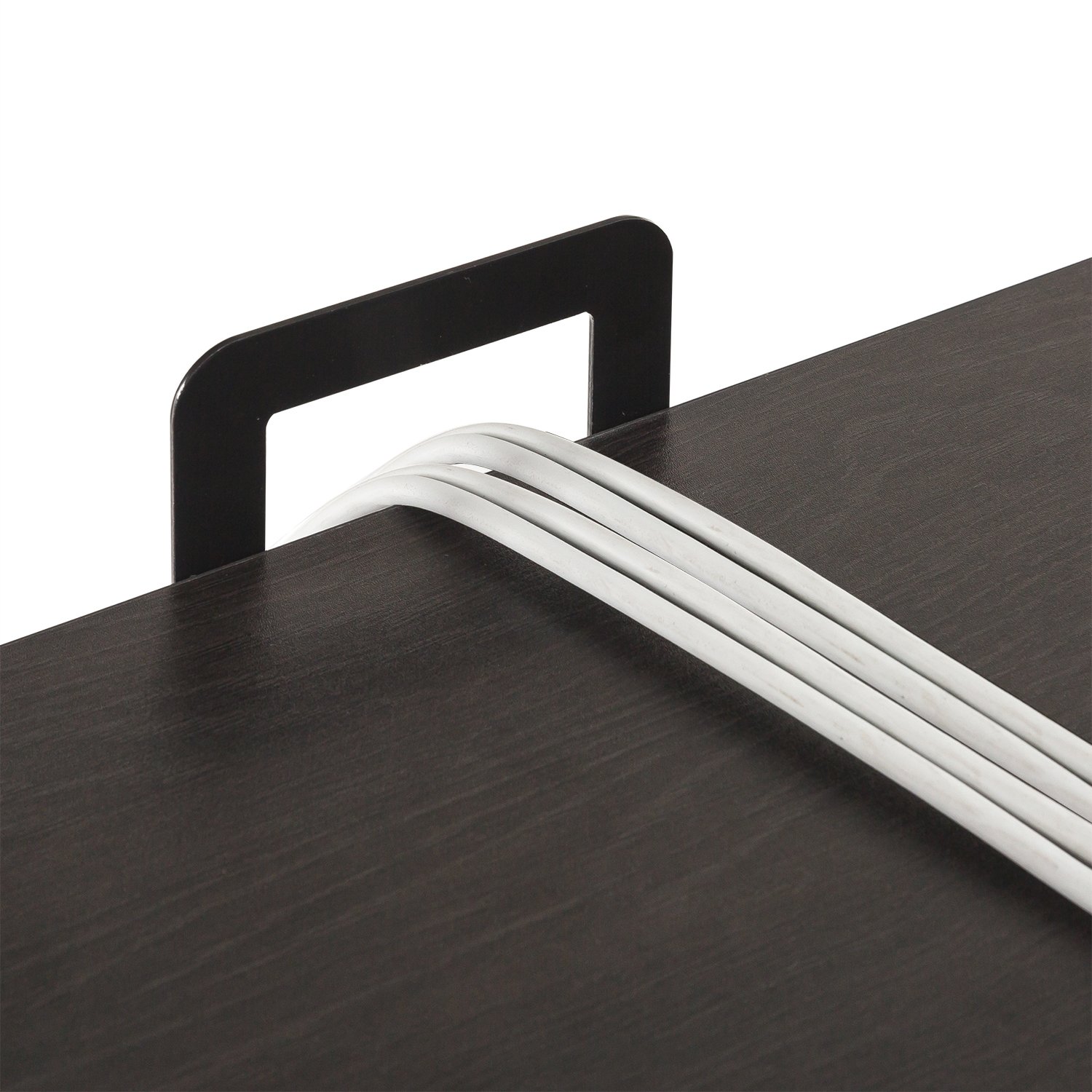 ZINUS Tresa Metal Storage and Monitor Stand Workstation with Espresso Finish, Computer Desk, Easy Assembly, Medium, Black