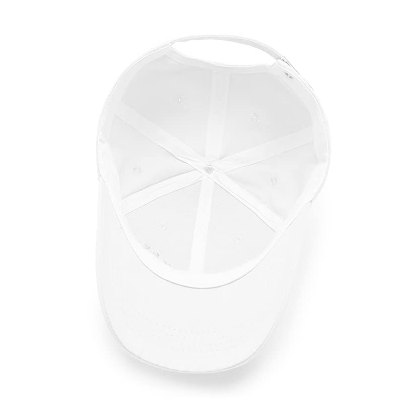 GEGEEN DOMOG Smiley Face Hat Trucker Hats Adjustable Smile Baseball Cap Summer Preppy Y2k Hat for Women Men (Embroidery-White)