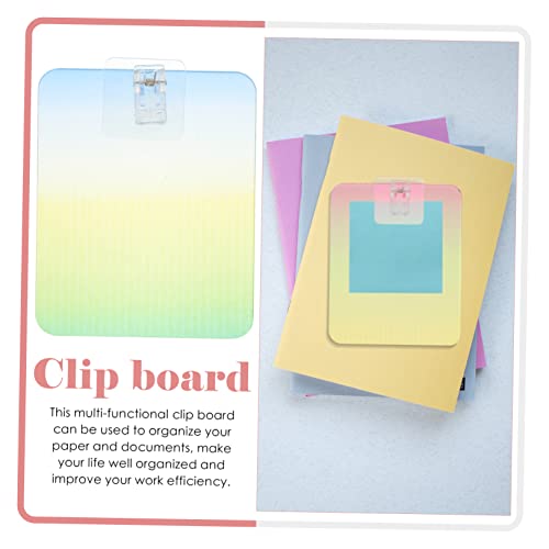 Misti Stamping Tool 6 Pcs Plate Clamp Kick Rollers Writing Board Classroom Clipboard Plastic Short Hand Clipboard Office Supply Exam Paper Clips Business Notebook Student