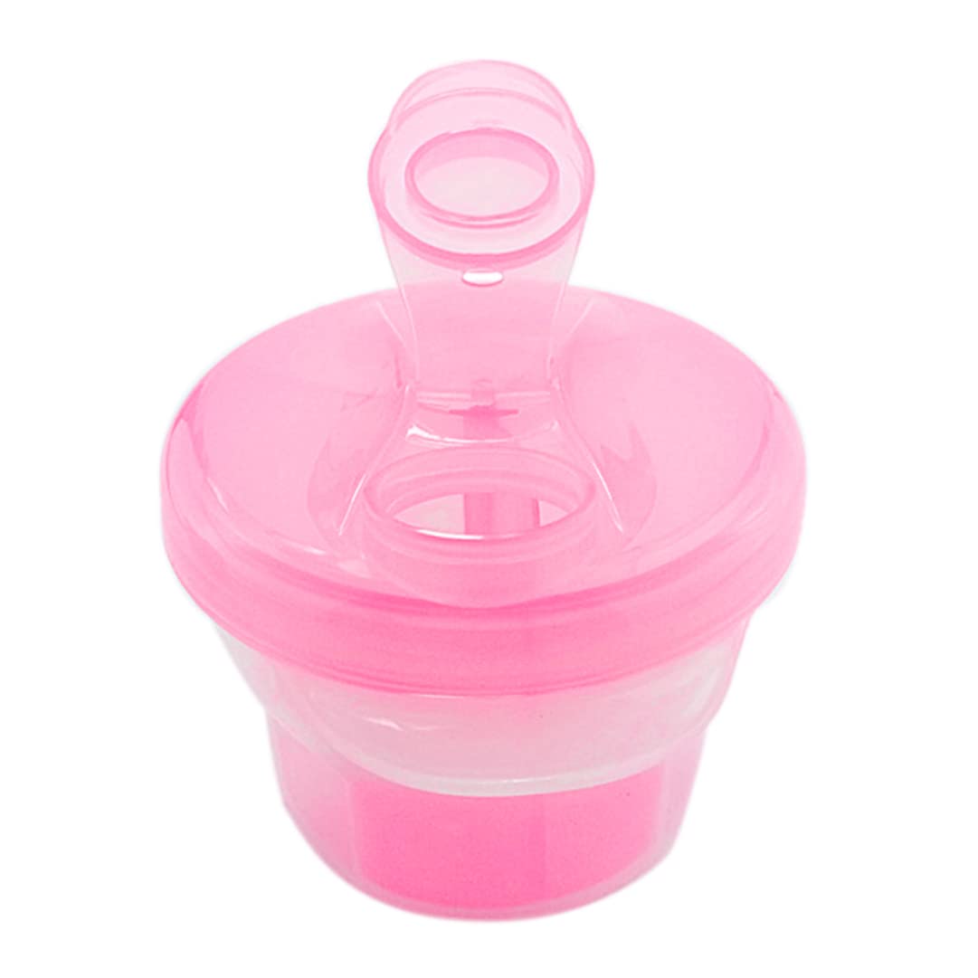 KUYYFDS Powder Formula Dispenser Non-Spill Rotating Milk Powder Three Layer Stackable Snack Cup Formula Dispenser Container Storage Pink Three-Layer Milk Powder Cup Milk Powder Dispenser,Milk Powder