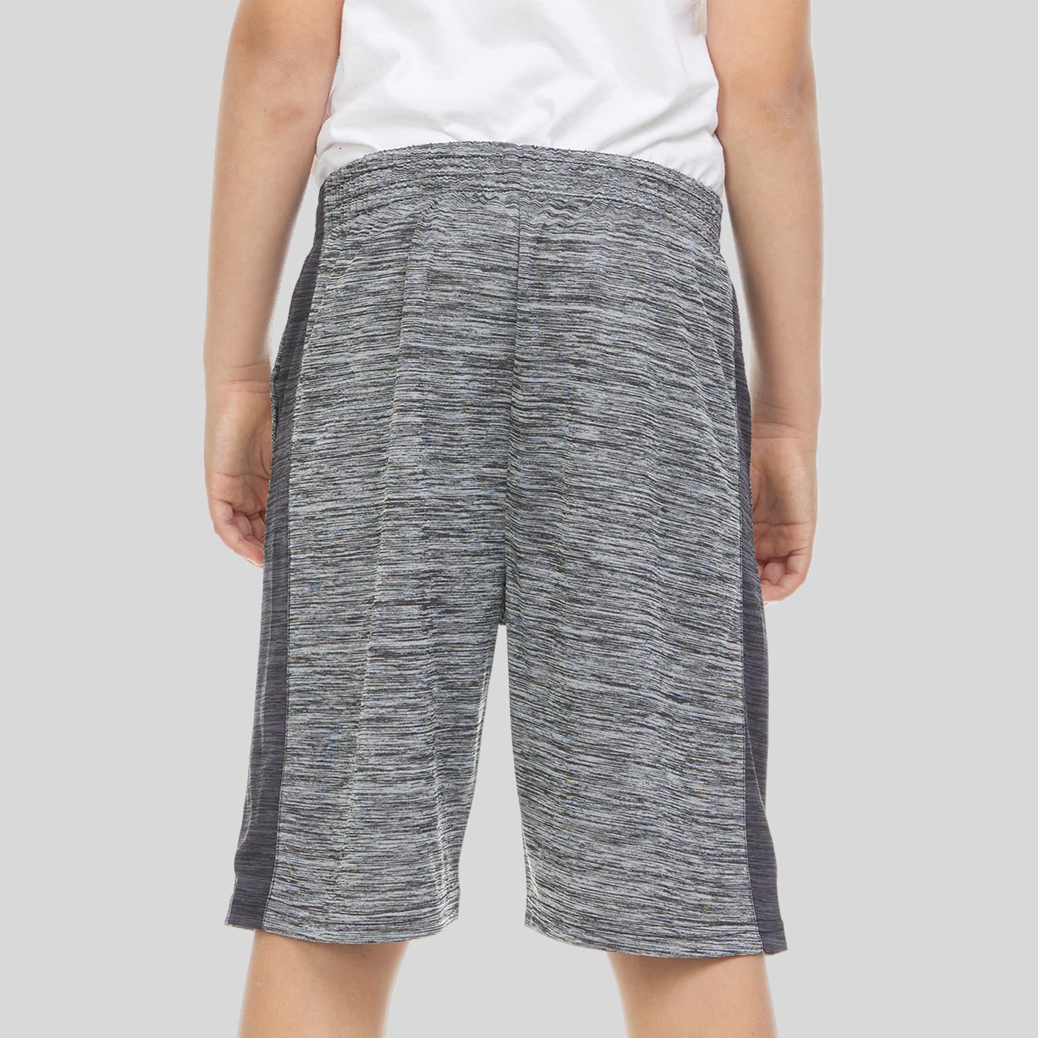 Essential Elements 5 Pack: Boys Youth Athletic Active Sports Gym Basketball Shorts with Pockets (10/12, Set B)