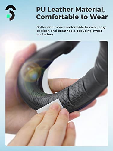 VR Cooling Fan Compatible with Meta/Oculus Quest 2, SOOMFON Upgraded Face Pad with Double Cooling Fan System and Five Ventilation Modes, Accessories to Relieve Lens Fogging and Hot Air