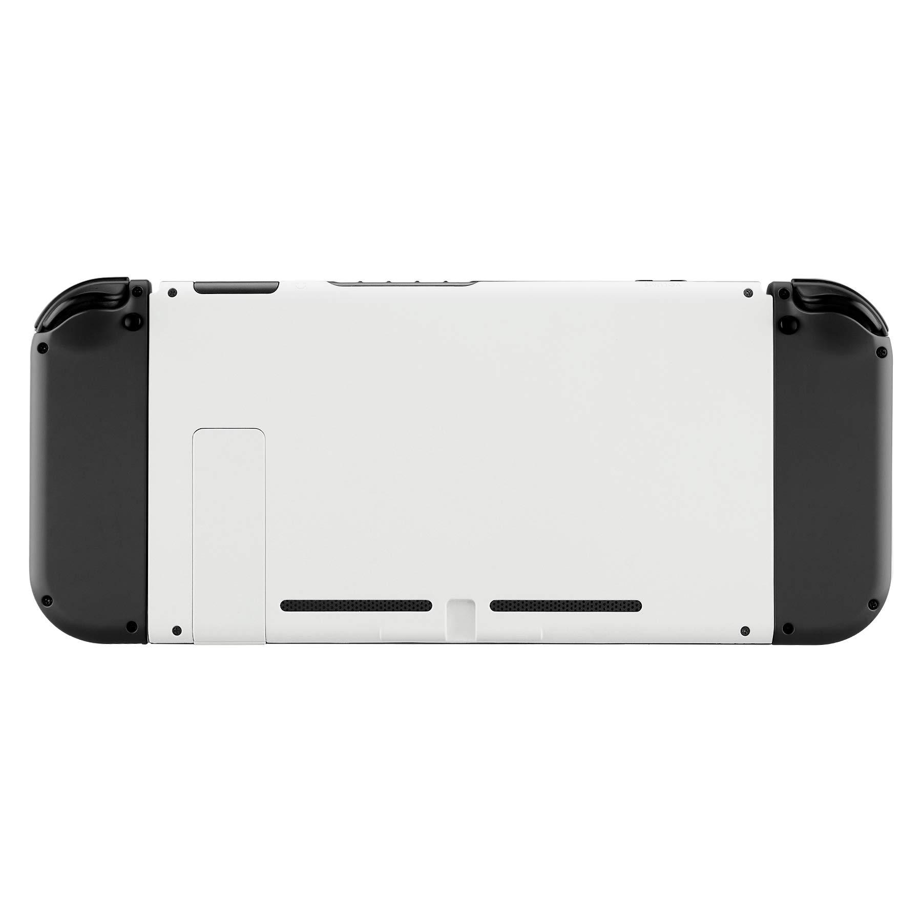 eXtremeRate White Console Back Plate for Nintendo Switch, DIY Replacement Housing Shell Case for Nintendo Switch Console with Kickstand [Only The Backplate, NOT The Console]
