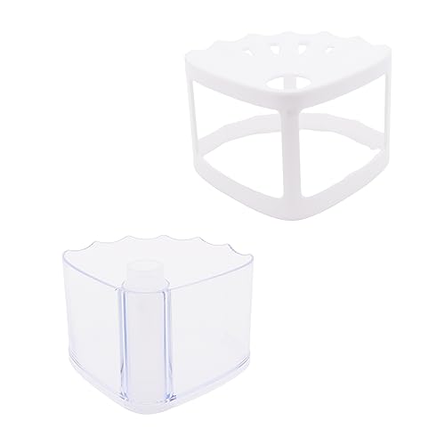 PENCK Small Betta Fish Tank, Acrylic Small Aquarium, Desktop Round Glass Planter Terrarium, Mini Goldfish Tank for Small Shrimp Fish Home Office Decor (White)