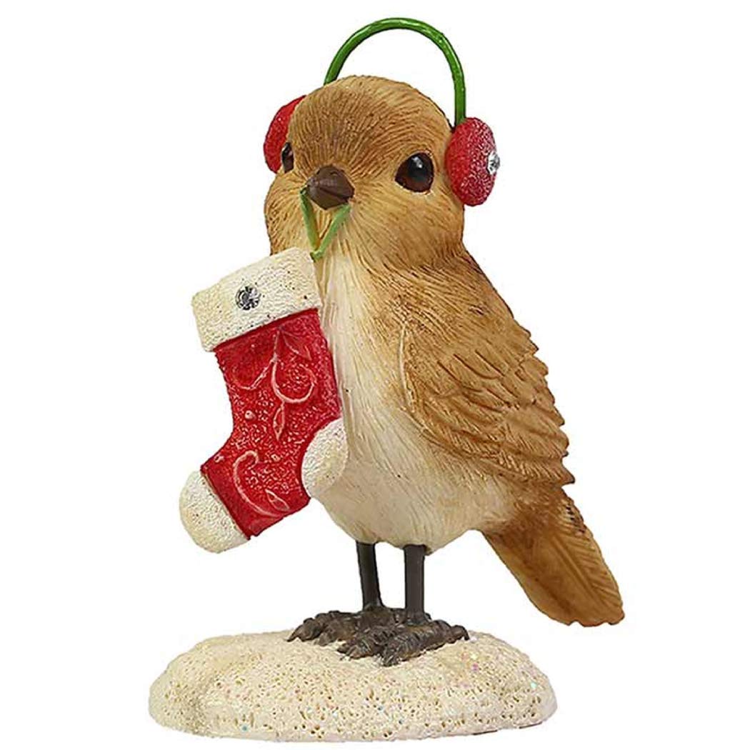 Enesco Heart of Christmas The Early Bird Figurine, 2.28 Inch, Multicolor