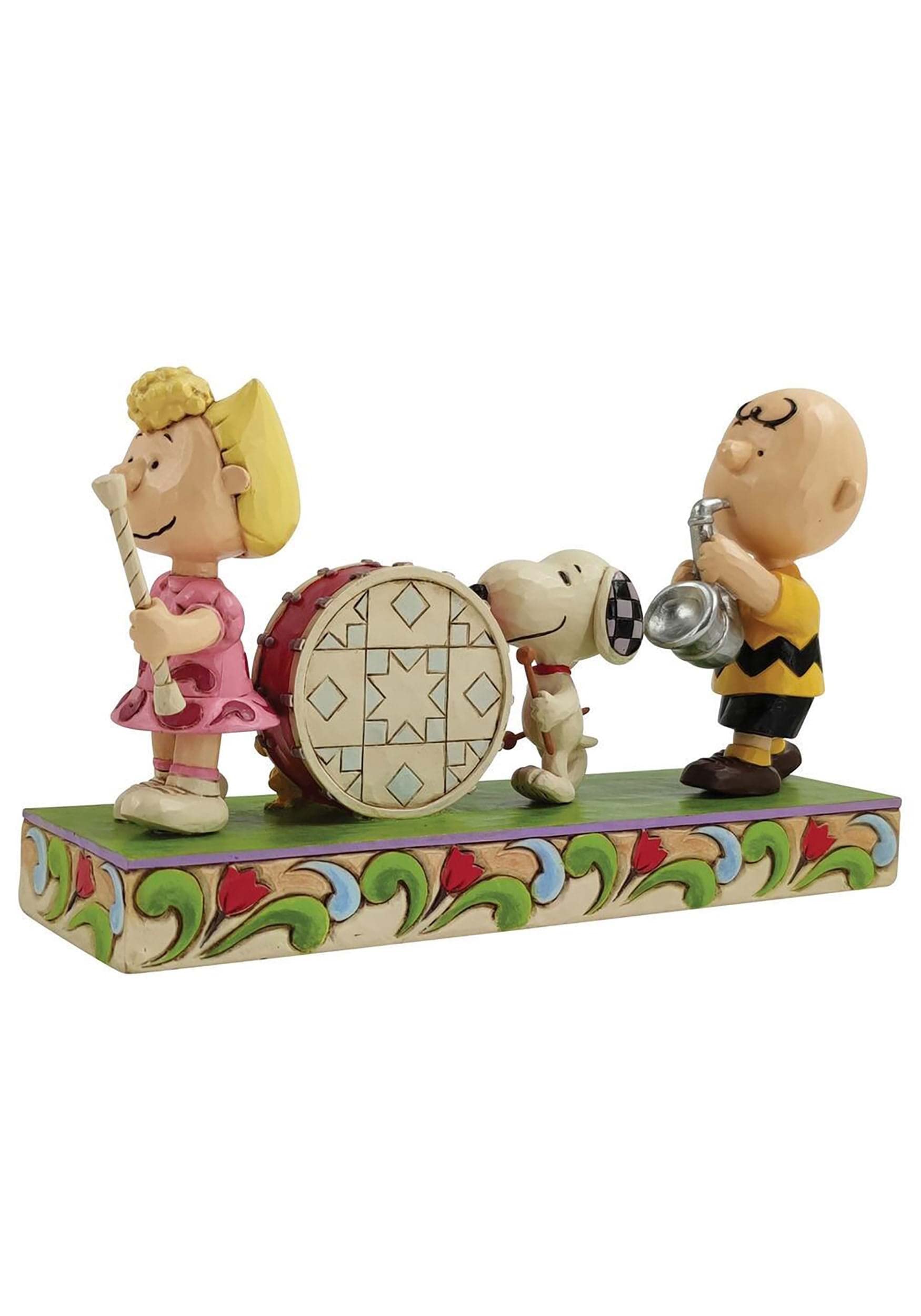 Enesco Jim Shore Peanuts Marching Band Parade Figurine, 4.625 Inch, Multicolor