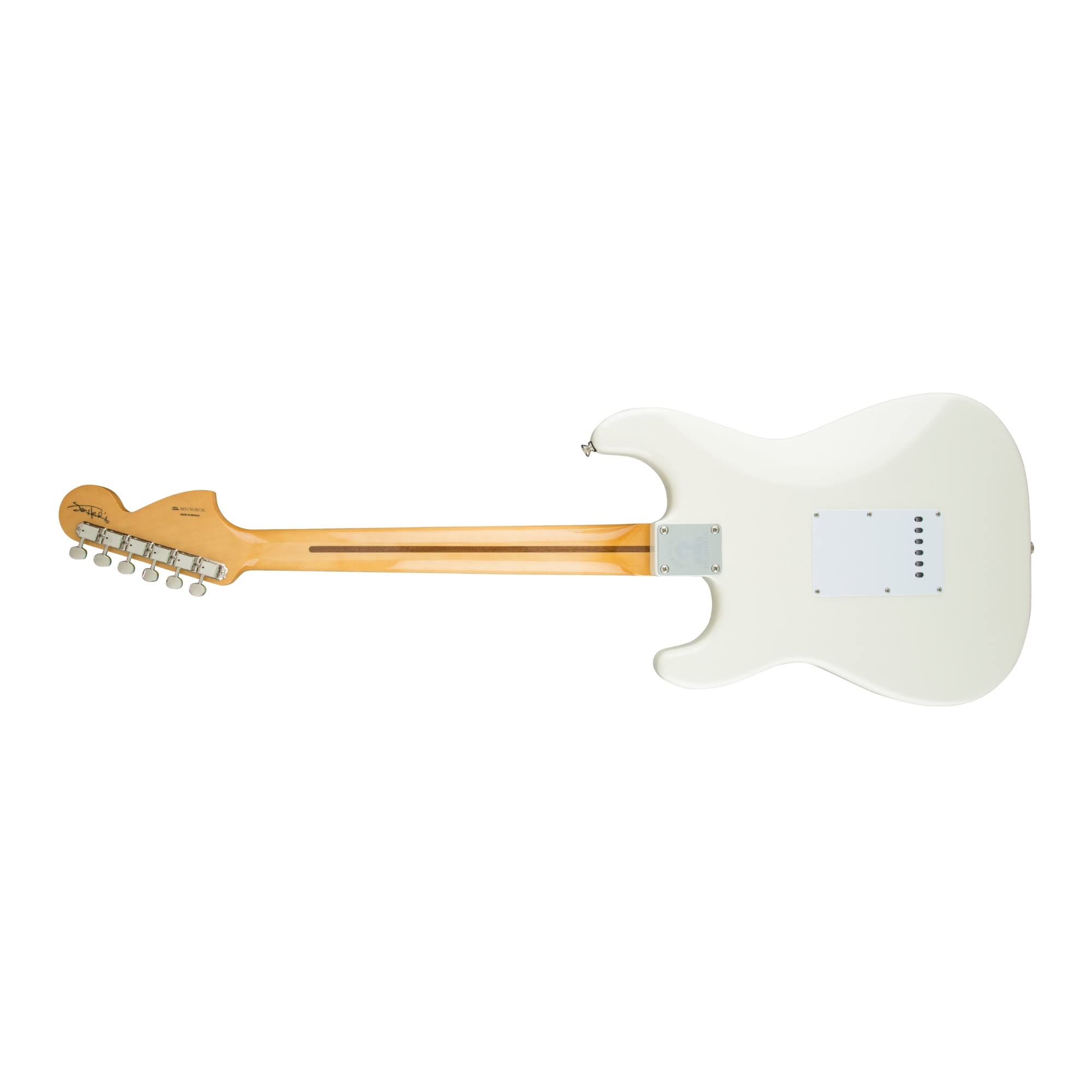 Fender Jimi Hendrix Stratocaster Electric Guitar, with 2-Year Warranty, Olympic White, Maple Fingerboard