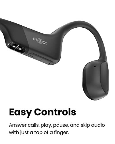 SHOKZ OpenRun Bluetooth Bone Conduction Running Headphones - AW22 - One - Black