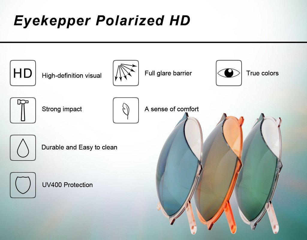 Eyekepper Polycarbonate Polarized Bifocal Sunglasses Pilot Style Bifocal Sunshine Readers Outdoor Polarised Reading Glasses (Brown, 2.00)